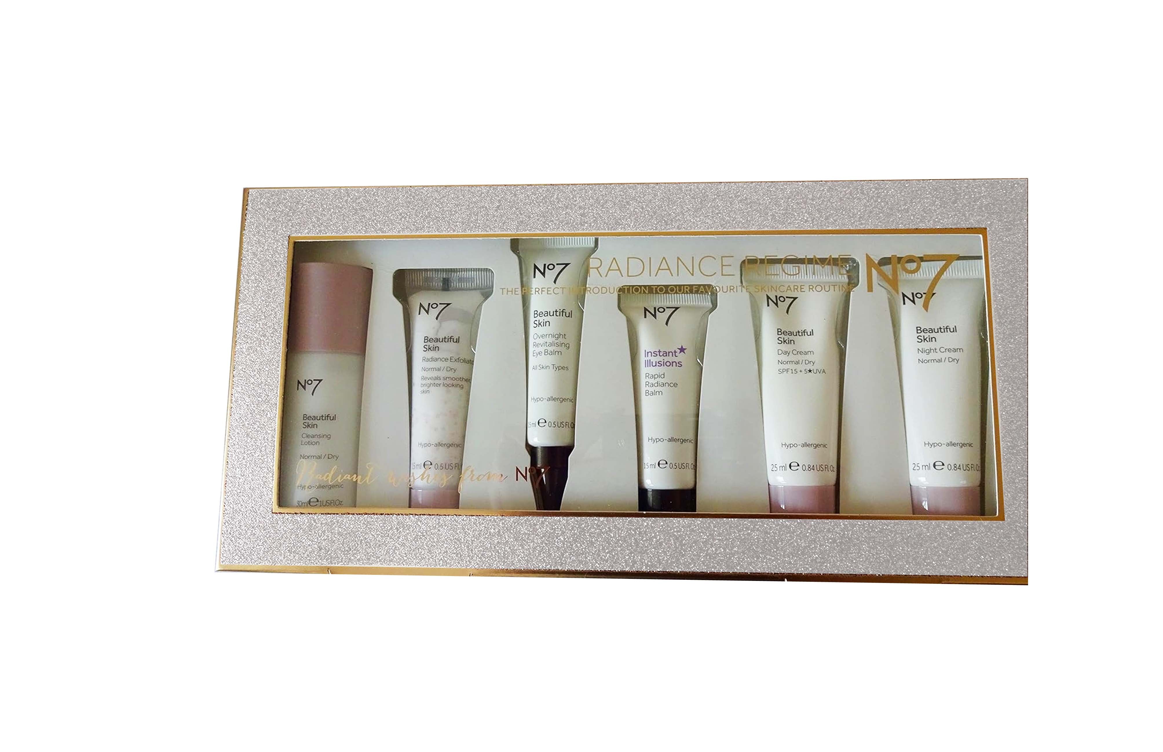 No7 Radiance Regime Skin Care 6pc Gold Box Gift Set – Casper Cosmetics