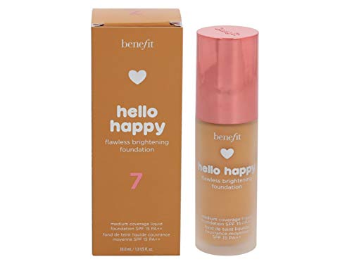 Benefit Hello Happy Flawless Brightening Foundation Shade 7, 30ml ...